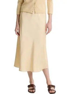 Vince Satin Slip Skirt - Chamomile