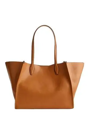 Madewell The Lexington Leather Tote - Hot Coffee