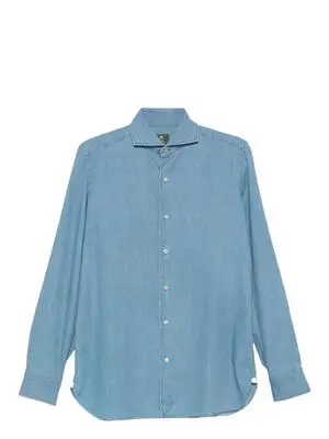 LUIGI BORRELLI Button-fastening Shirt - Blue