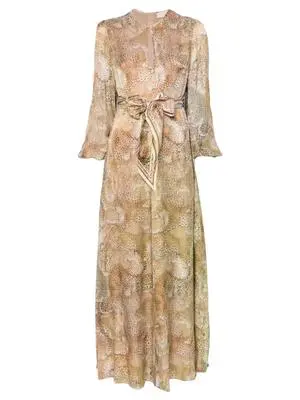 Zimmermann Belted Maxi Dress - Neutrals