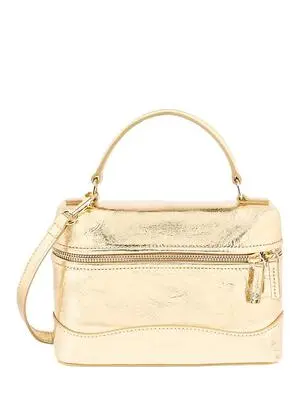 Sandro Tangolino Metallic Leather Bag - Gold