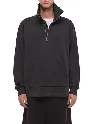 Helmut Lang Quarter Zip Sweatshirt - Vintage Black