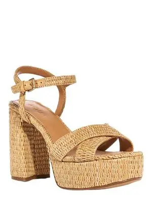 Aqua Grace Platform Sandals - Raffia