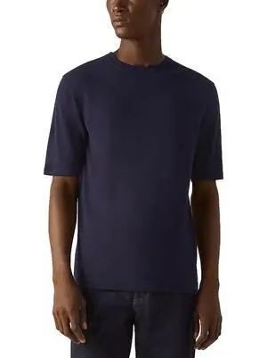 Zegna Wool T-shirt - Navy Blue