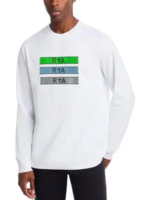 RtA Logo Long Sleeve Tee - White Glitch