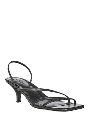 Aqua Flona Strappy Sandals Black Leather