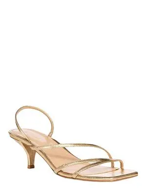 Aqua Flona Strappy Sandals Gold Leather