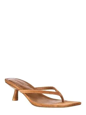 Aqua Ebony Thong Sandals - Chestnut Suede