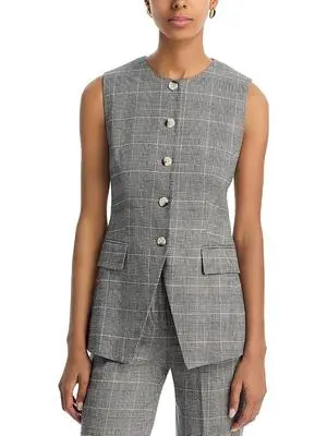 Veronica Beard Lois Waistcoat Black Multi