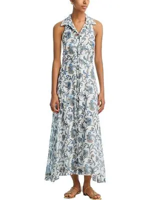 Veronica Beard Mackey Printed Maxi Dress - Dove Multi