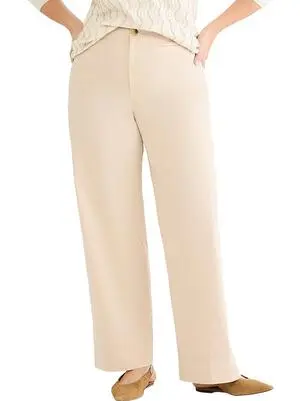 NIC+ZOE Highland Wide Leg Soft Stretch Pants - Latte