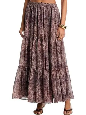 Kobi Halperin Nicole Tiered Maxi Skirt - Natural Multi