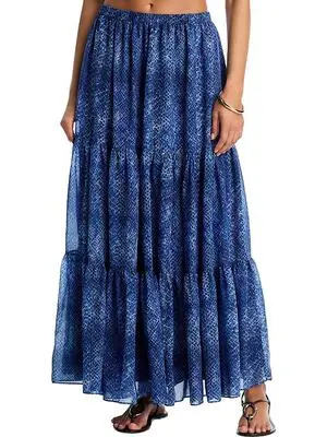 Kobi Halperin Nicole Tiered Maxi Skirt Tide Multi