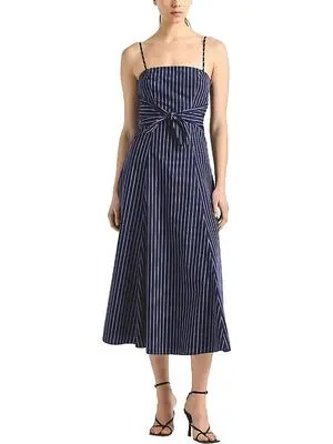 Derek Lam 10 Crosby Zandra Striped Dress - Dark Navy