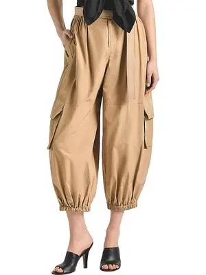 Derek Lam 10 Crosby Tamsin Poplin Balloon Pants - Camel
