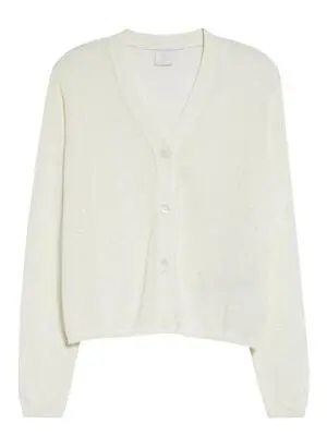 Eleventy Micro Sequin Silk & Cotton Cardigan - 00 Ivory