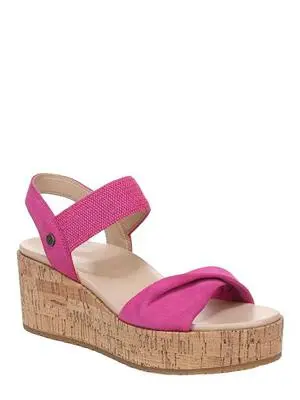 Vionic Espadrille Platform Slide Sandal Rose Violet