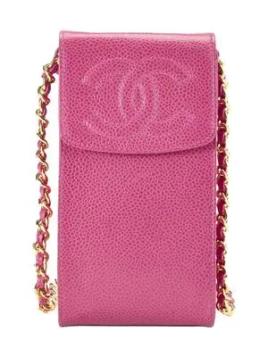 Chanel Caviar Phone Holder - Pink