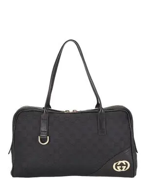 Gucci Gg Britt Boston Bag - Black