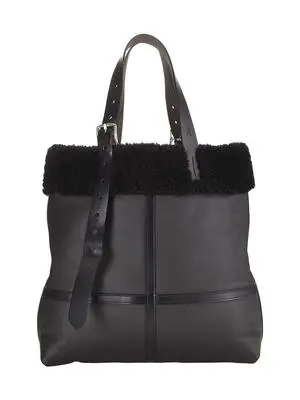 Hermès Shearling Trim Etriviere Tote - Black