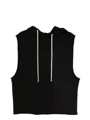 Rick Owens Sleeveless Hoodie - Black