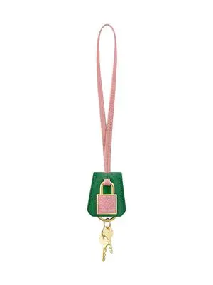 MAISON DE SABRE Padlock Leather Charm - Green
