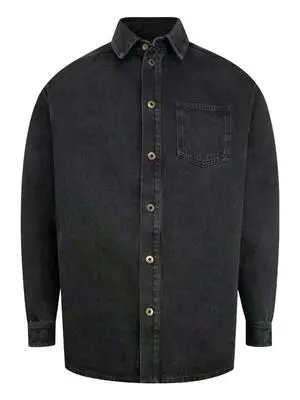 Loewe Anagram-embroidered Overshirt - Black