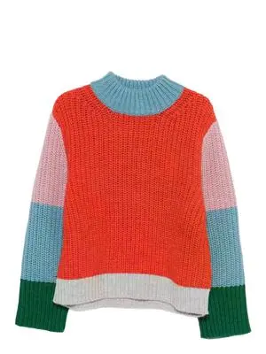 Essentiel Antwerp Colour-block Knit Sweater - Red