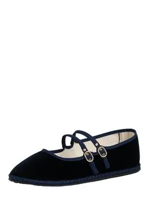 VIBI VENEZIA Audrey Velvet Flats Blu