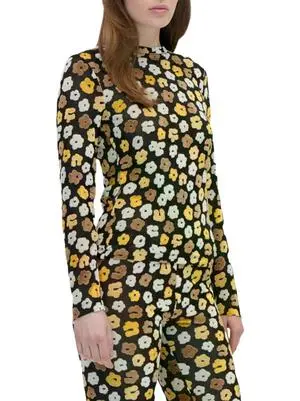 Stine Goya Petal Polka Top - Black