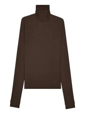 SAINT LAURENT Stretch-jersey Rollneck Top