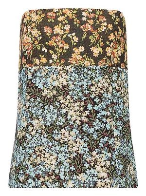 Dries Van Noten Ciliasa Bandeau Woven Top - Brown
