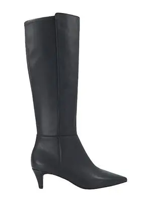 DUNE Shasa Leather Heeled Knee-high Boots - Black Leather