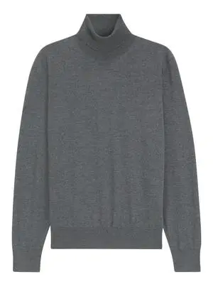 BOSS Turtleneck Sweater In Extra-fine Merino Wool Grey