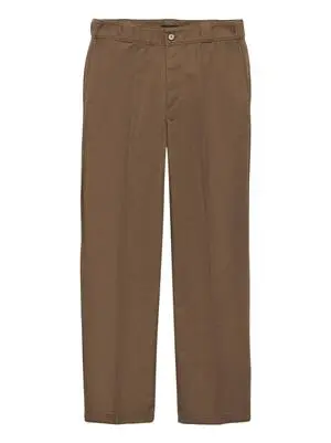 Prada Technical Canvas Cotton Pants - Brown