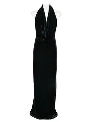 AMAZUIN Venus Halterneck Maxi Dress - Black