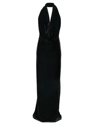 AMAZUIN Venus Halterneck Maxi Dress - Black