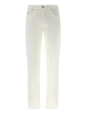 Brunello Cucinelli Brunello Cucinelli Men Velvet Pants White