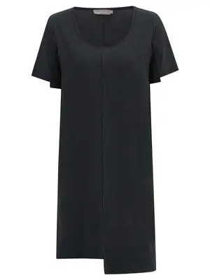 PERALUNA Fine Knitted Mini Summer Dress In Anthracite