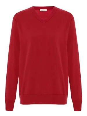 PERALUNA Mateo V-neck Pullover - Red