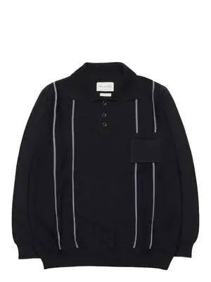 PERALUNA Alfaro Polo-neck Pure Organic Cotton Knit Jumper - Antracite