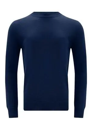 PERALUNA Basic Crew Neck Knitwear Pullover - Navy Blue