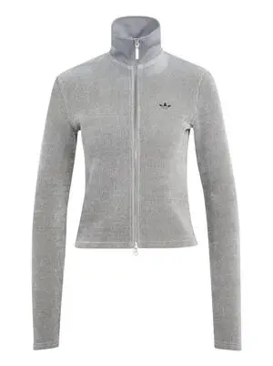ADIDAS Prem Ess Chenille Zip Up Track Cardigan Grey Xs