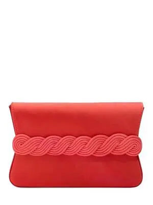 DESTREE Gerrit Braided-strap Satin Clutch Bag
