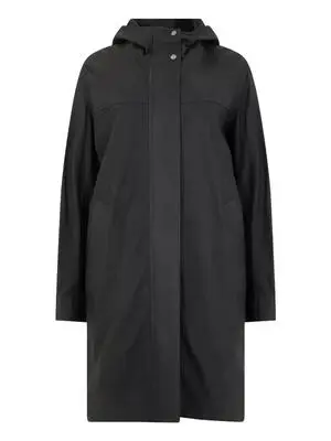 MOORER Josie-p Hooded Concealed-fastening Raincoat - Black