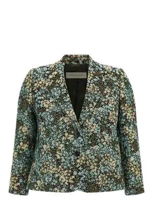 Dries Van Noten Bamis' Floral Jacquard Blazer - Multicolor