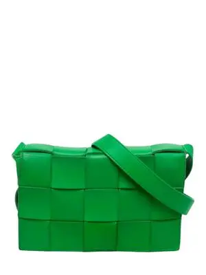 Bottega Veneta 2012-2026 Nappa Intrecciato Cassette Crossbody Bag Green