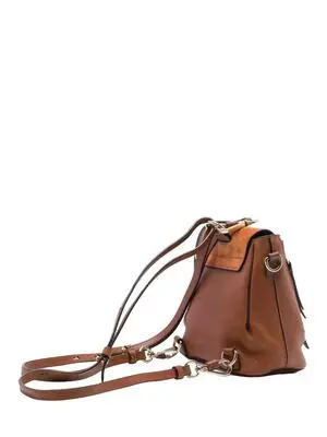 Chloé 2017 Mini Calfskin And Suede Faye Backpack Brown