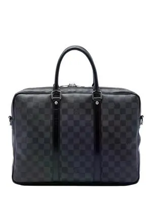 LOUIS VUITTON 2017 Damier Graphite Porte Documents Voyage Pm Business Bag