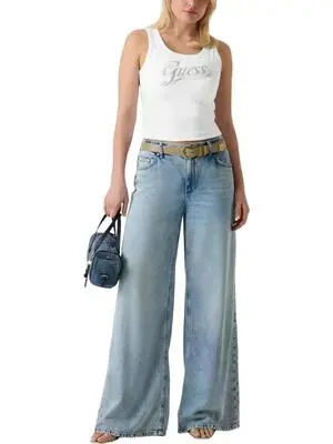 Guess Embroidered Logo Tank Top White